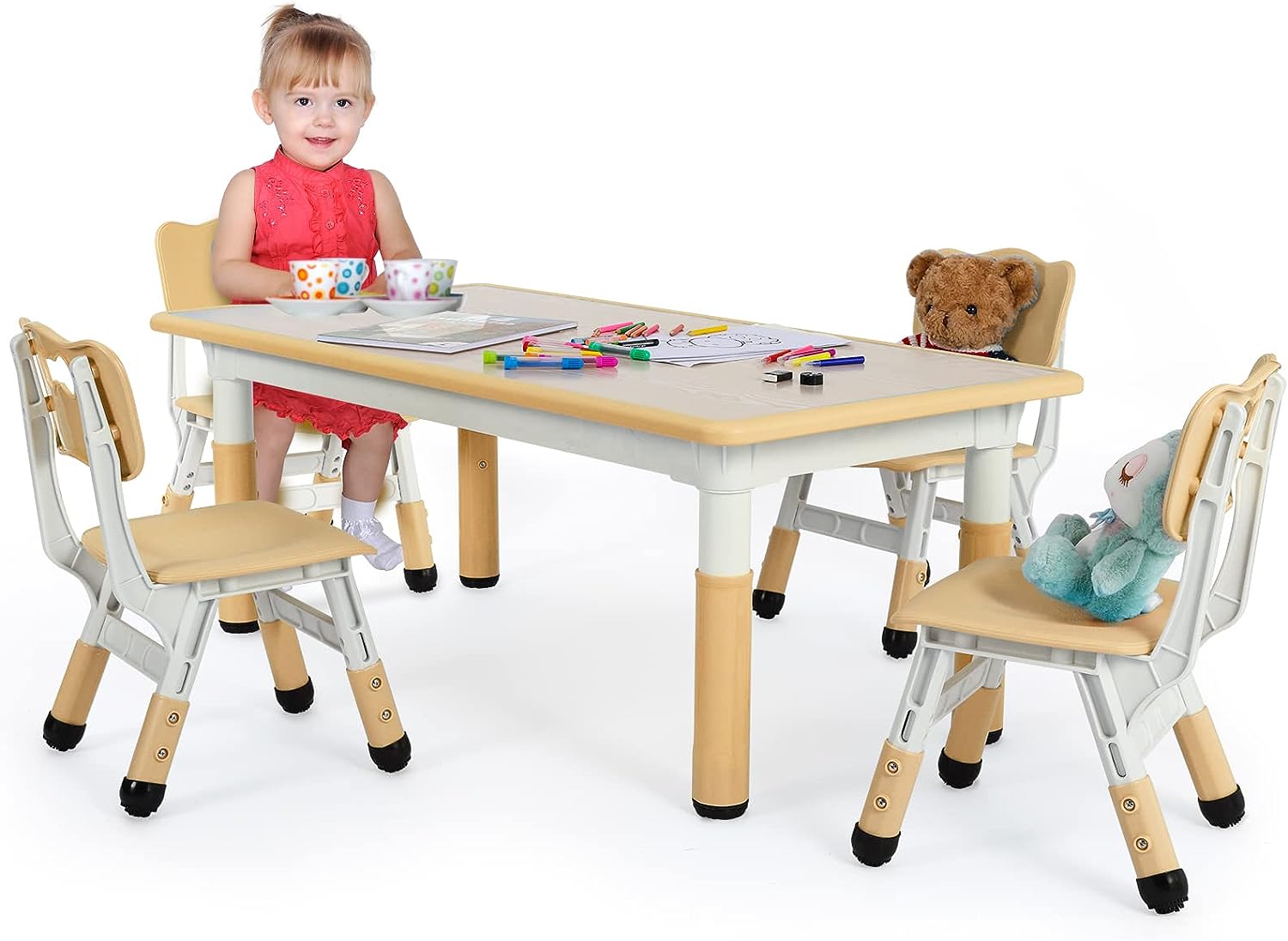 Lorell Medium Oak Laminate Rectangular Activity Tabletop, Multiple ...