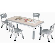 Buzz & Bloom Kids 4-Piece Wood Table Set - Walmart.com