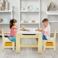 Free Shipping! Arlopu Wooden Kids Table and 2 Chairs Set, 3-Piece ...