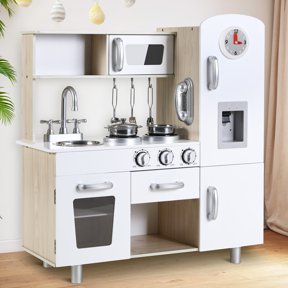 Pirecart Play Kitchen for Kids, Toddler Wooden Chef Pretend Cooking ...