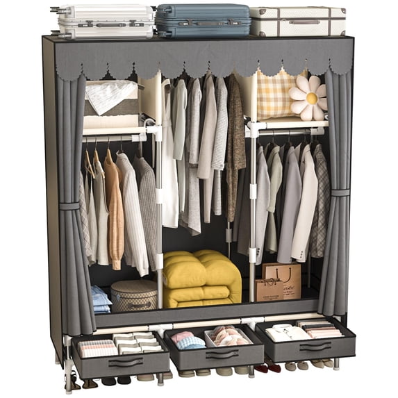ArluKin Simple Bedroom Clothes Hanging Storage Wardrobe Dormitory ...