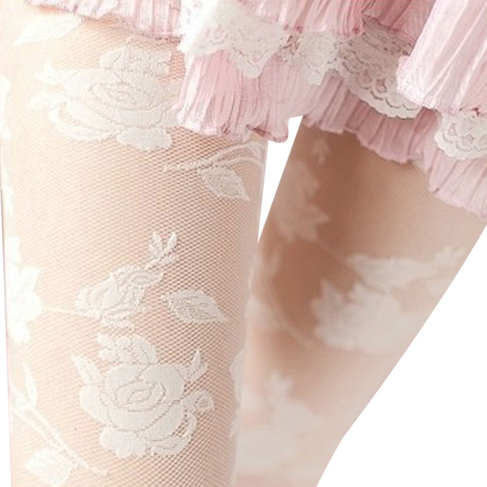 Arlun,1PC Womens Sexy Lace Rose Pattern Long Pantyhose Stocking Tights ...