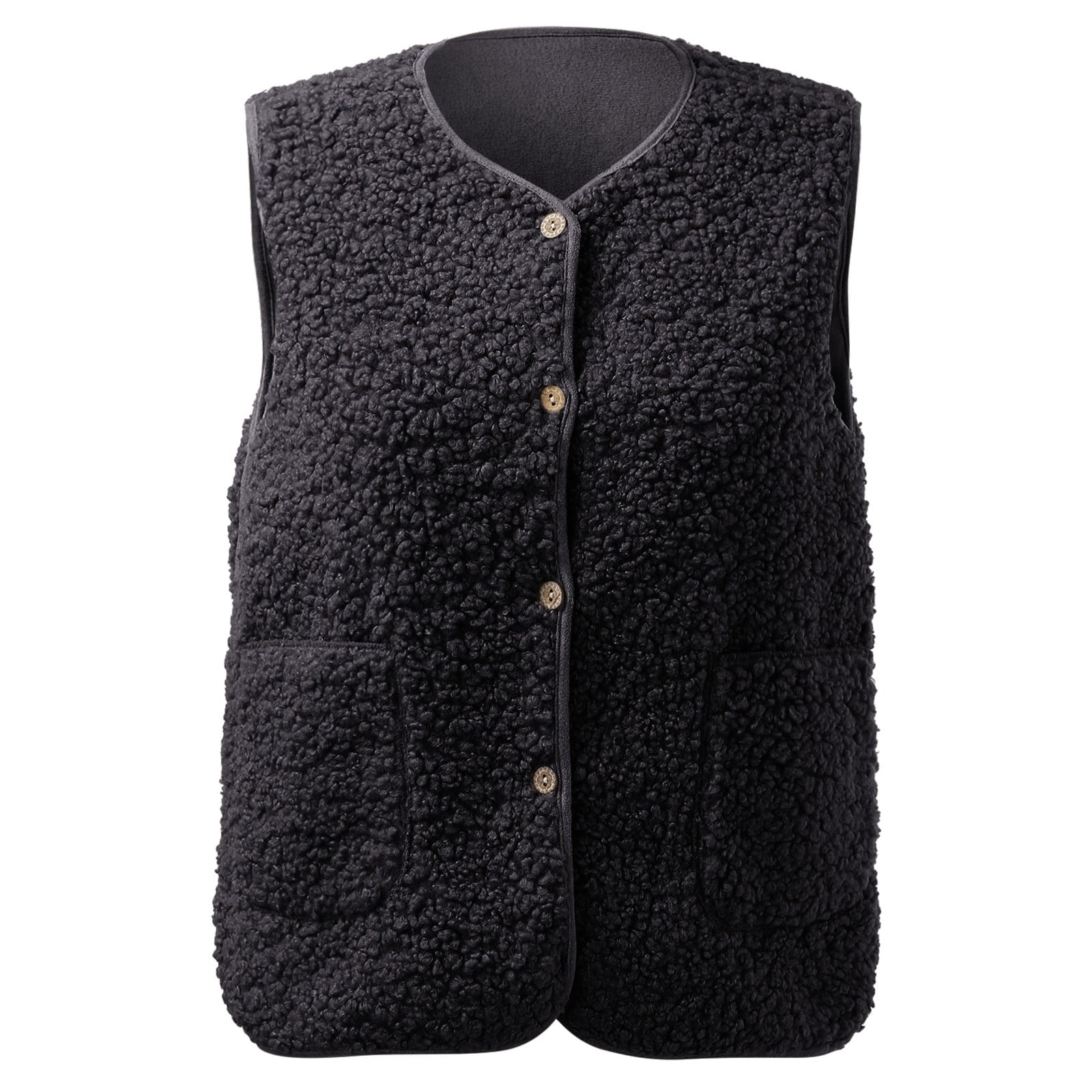 Arlun 2025 Womens Sweater Vests Fuzzy Fleece Sleeveless Vests Tops ...