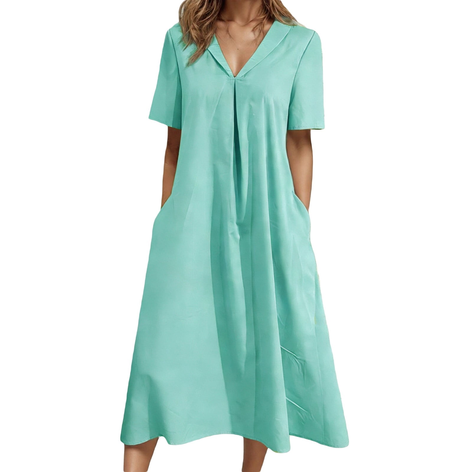 Arlun 2026 Spring Summer Shift Dress for Women V-Neck Short Sleeve ...