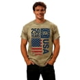 Arlun 250th Anniversary USA T Shirts for Man American Flag Print Short ...