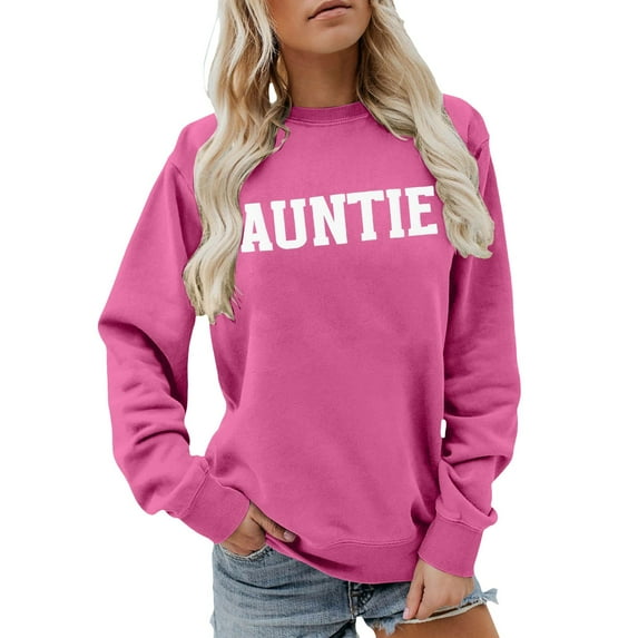 Arlun Auntie Sweatshirts for Women Cool Aunt Drop Shoulder Loose Comfy ...