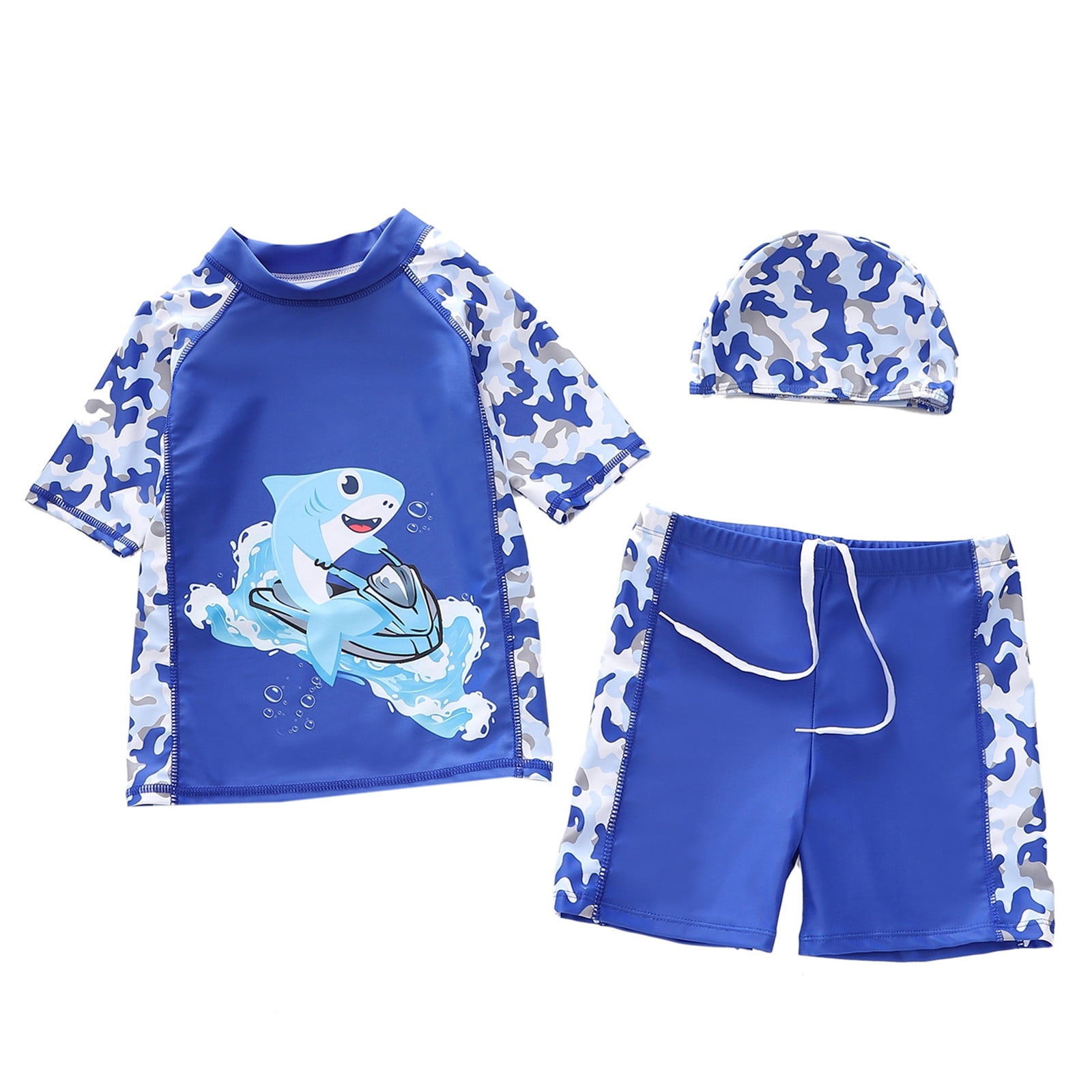 Arlun Boys Cute Printed 2 Piece Separates Swimsuit Short Sleeve ...