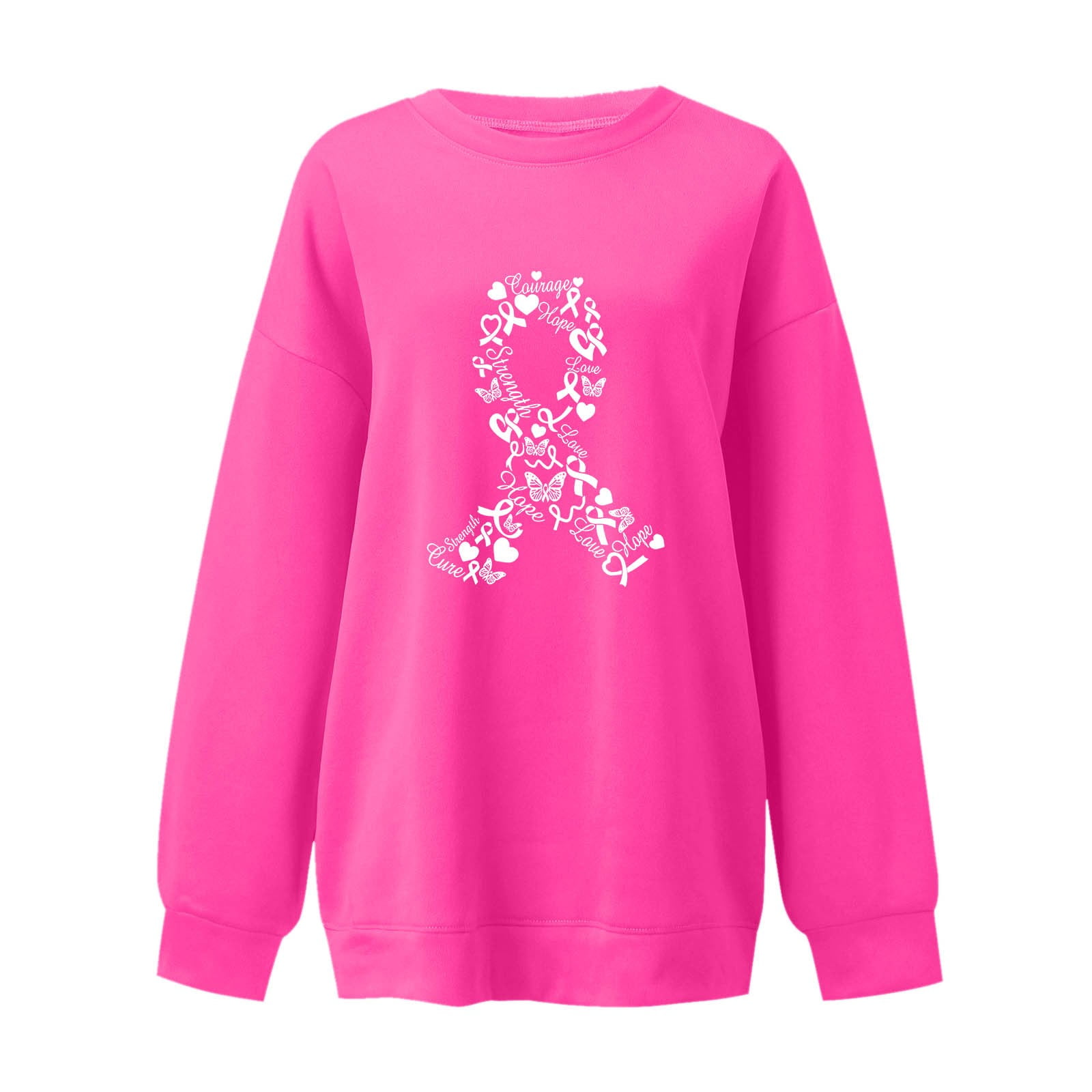 Arlun Breast Cancer Awareness Sweatshirts For Women Crewneck Pink ...