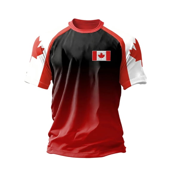 Arlun Canada Day Patriotic Graphic T-Shirts for Men Crewneck Short ...
