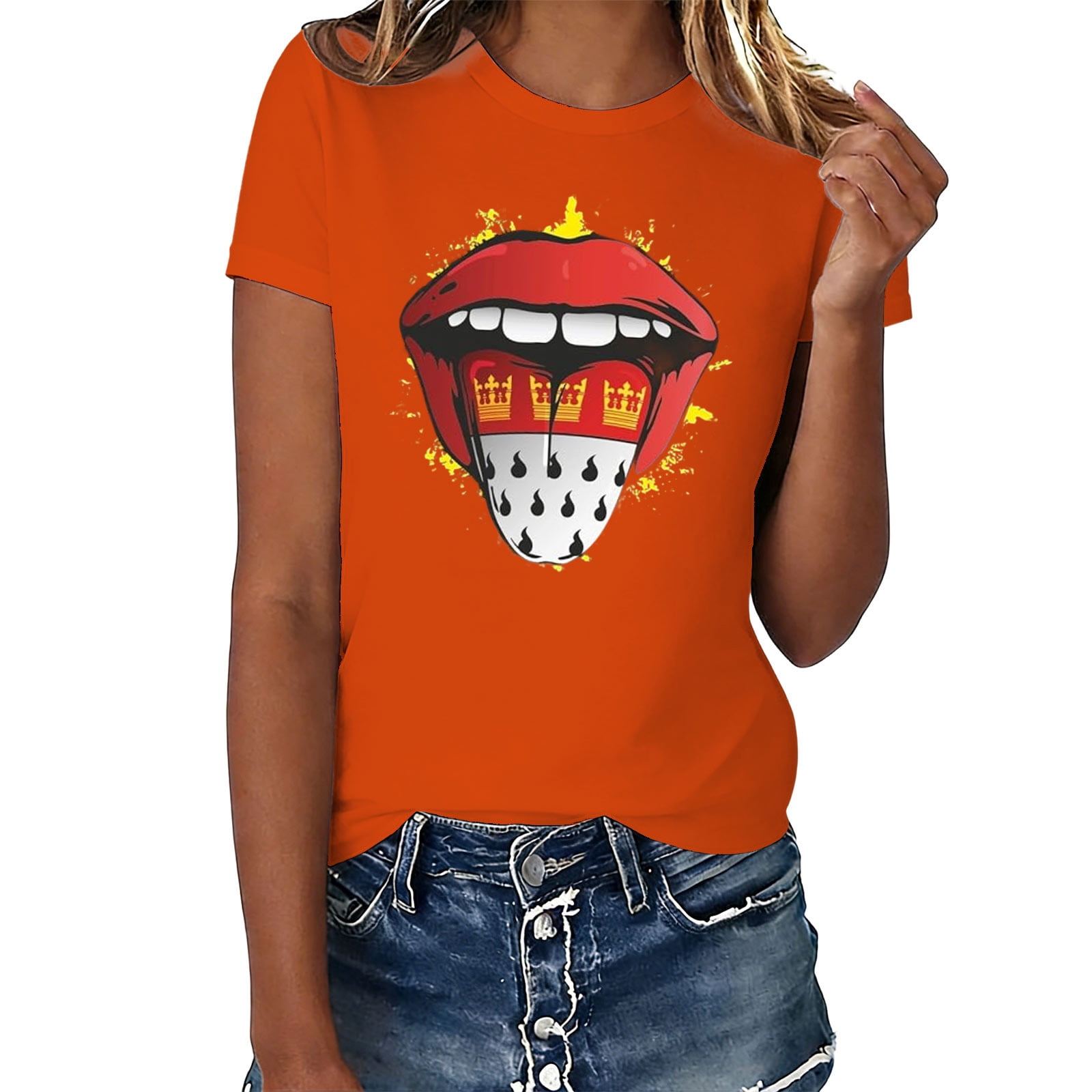 Arlun Carnival Funny Graphic Short Sleeve T-Shirts for Women ...