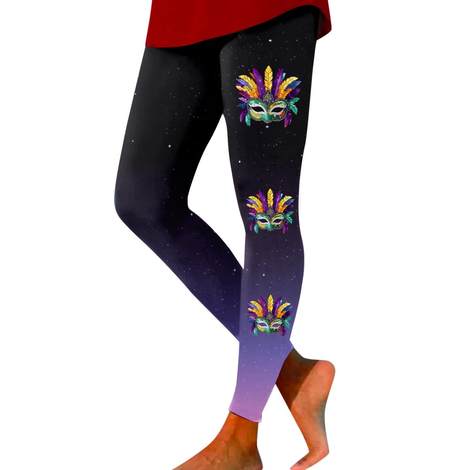 Arlun Carnival Leggings for Women High Waist Elastic Tight Yoga Pants ...