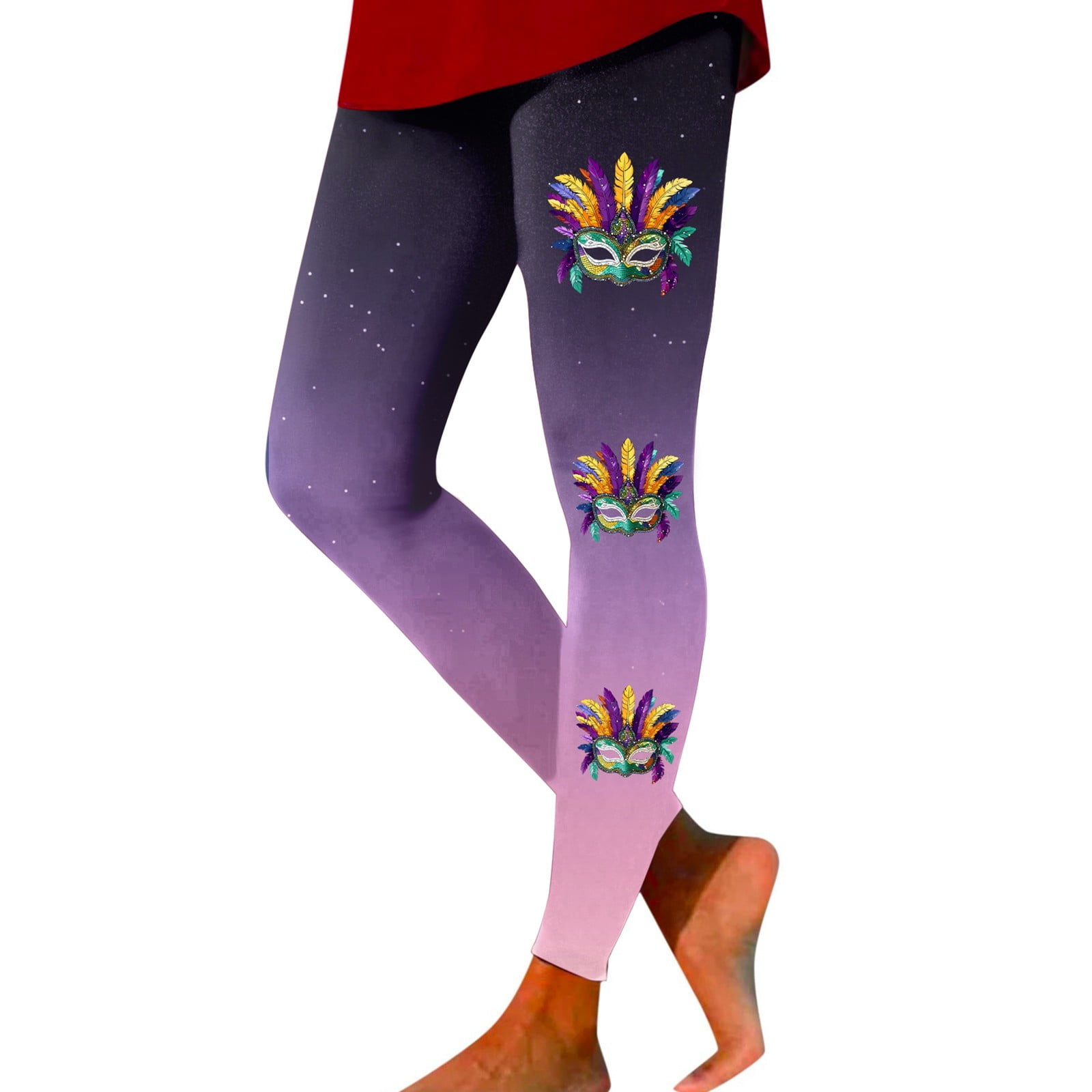 Arlun Carnival Leggings for Women High Waist Elastic Tight Yoga Pants ...