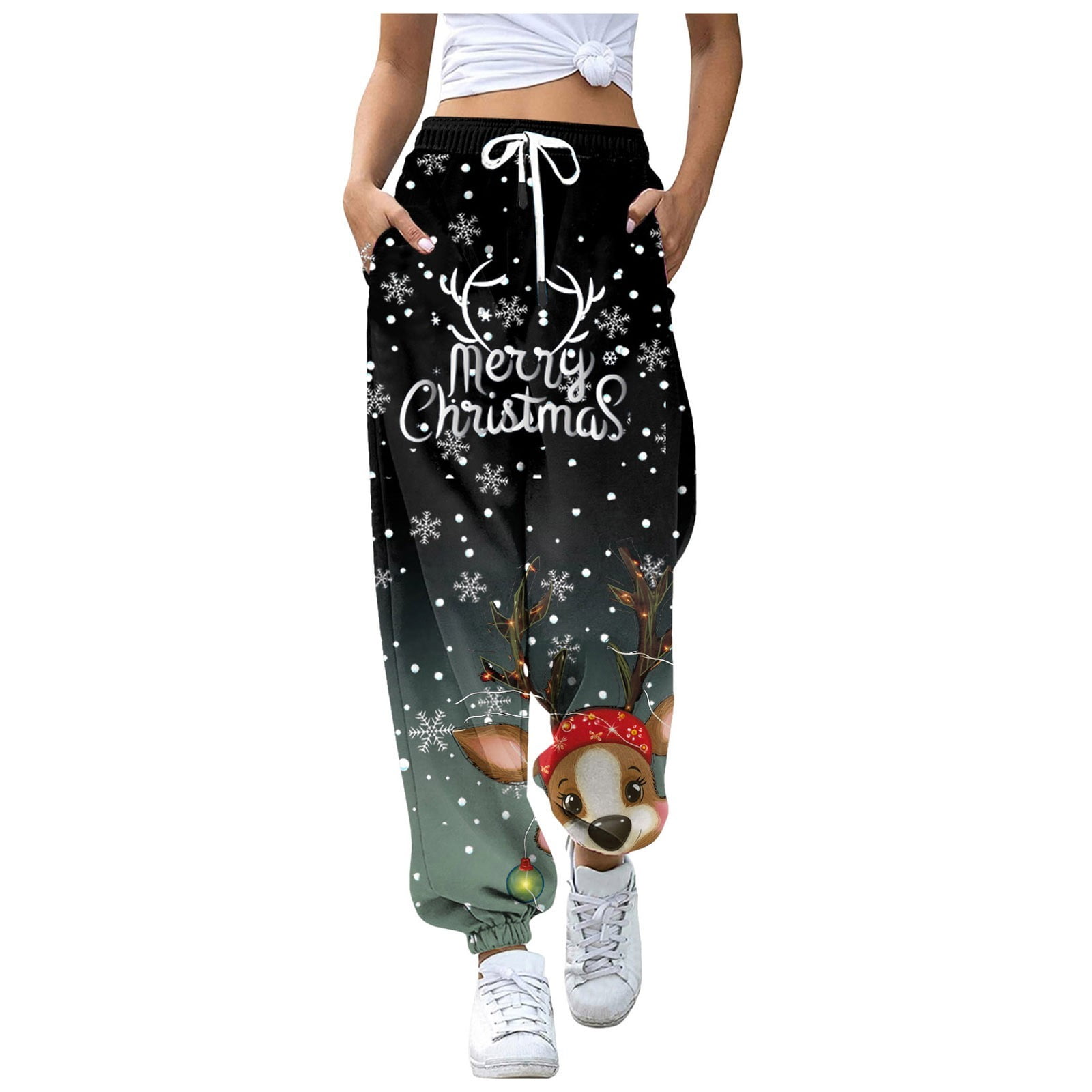 Arlun Christmas Gradient Colors Cinch Bottom Sweatpants for Women ...