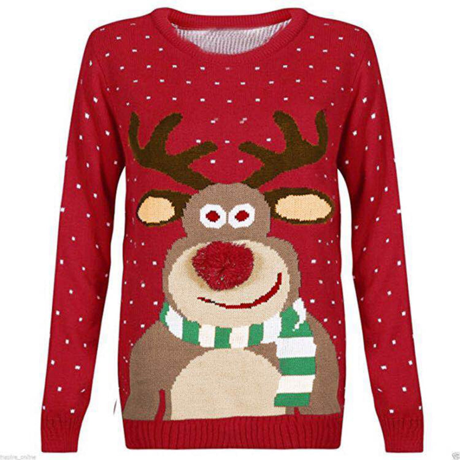 Arlun Christmas Reindeer Sweaters for Women Traditional Knitted ...