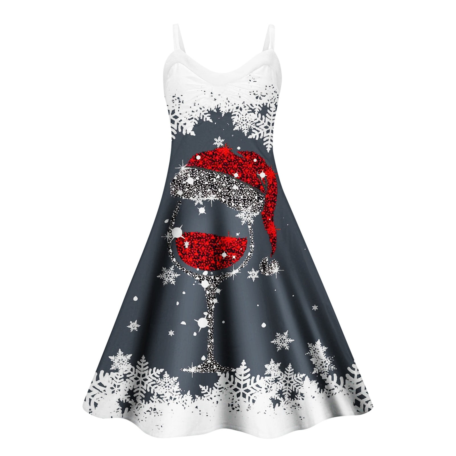 Arlun Christmas Strappy Cocktail Dresses for Women 1950s Retro Vintage ...