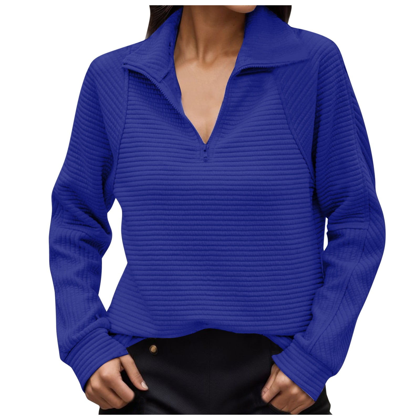 Arlun Clearance ,Women's Quarter Zipper Sweatshirts Fashion Plus Size ...