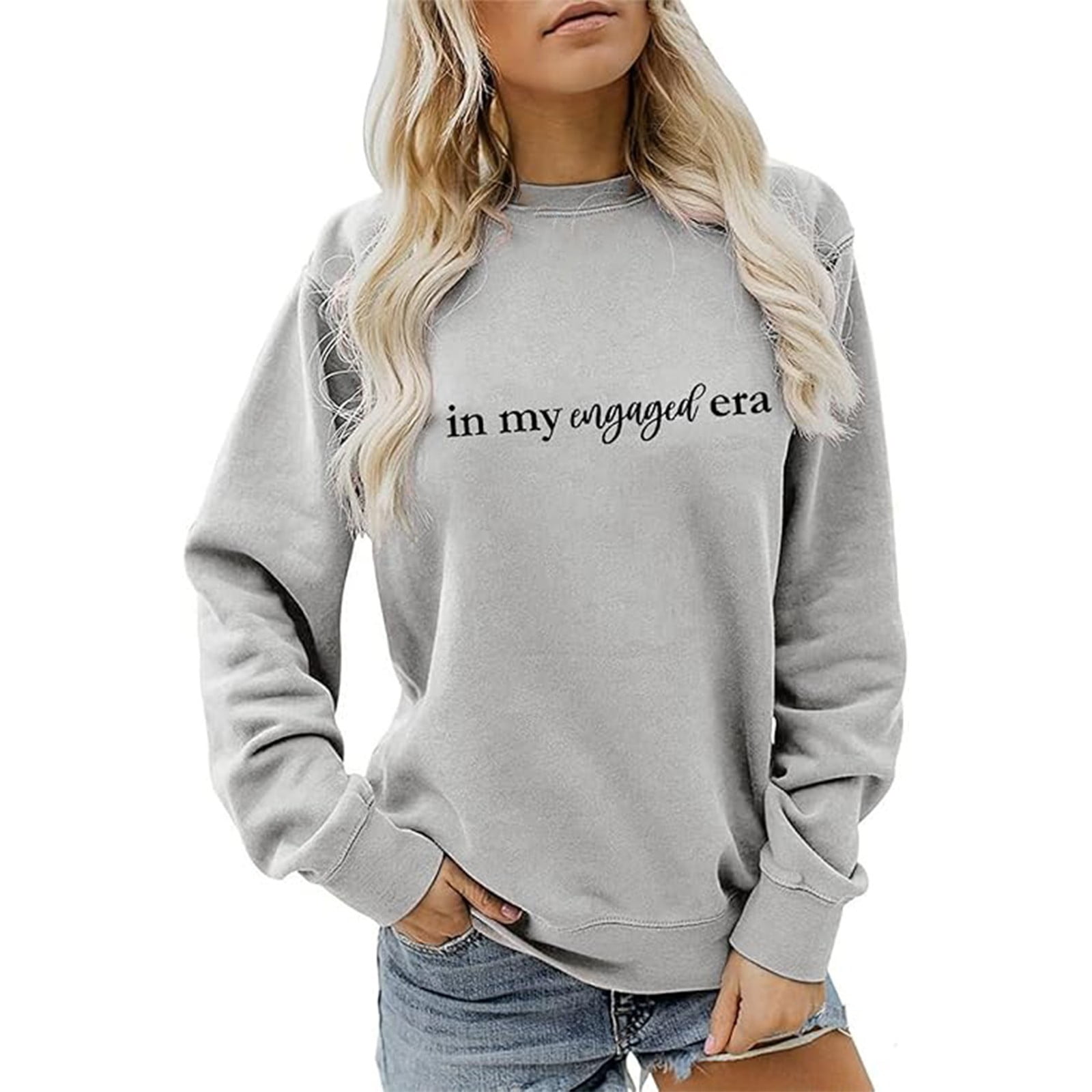Arlun In My Engaged Era Sweatshirts for Women Long Sleeve Crew Neck ...