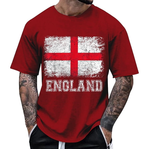 Arlun England T Shirts for Man Summer Crewneck Short Sleeve Fashion ...