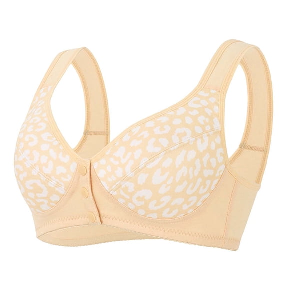 Arlun Front Snap Closure Bras for Women Leopard Print Soft Breathable ...