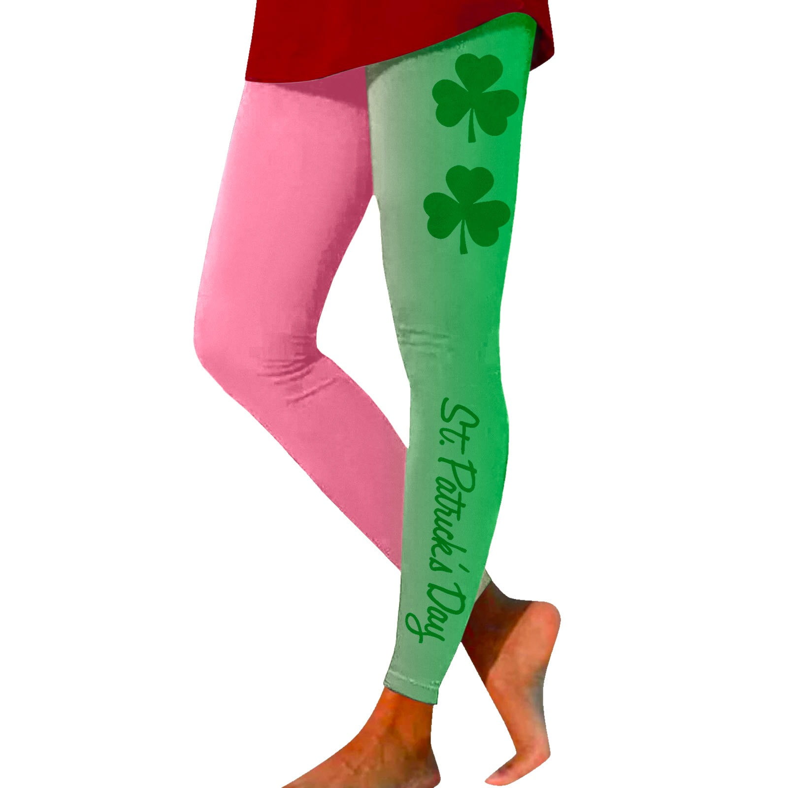 Arlun Funny St. Patrick's Day Letter Printed Womens Leggings High ...