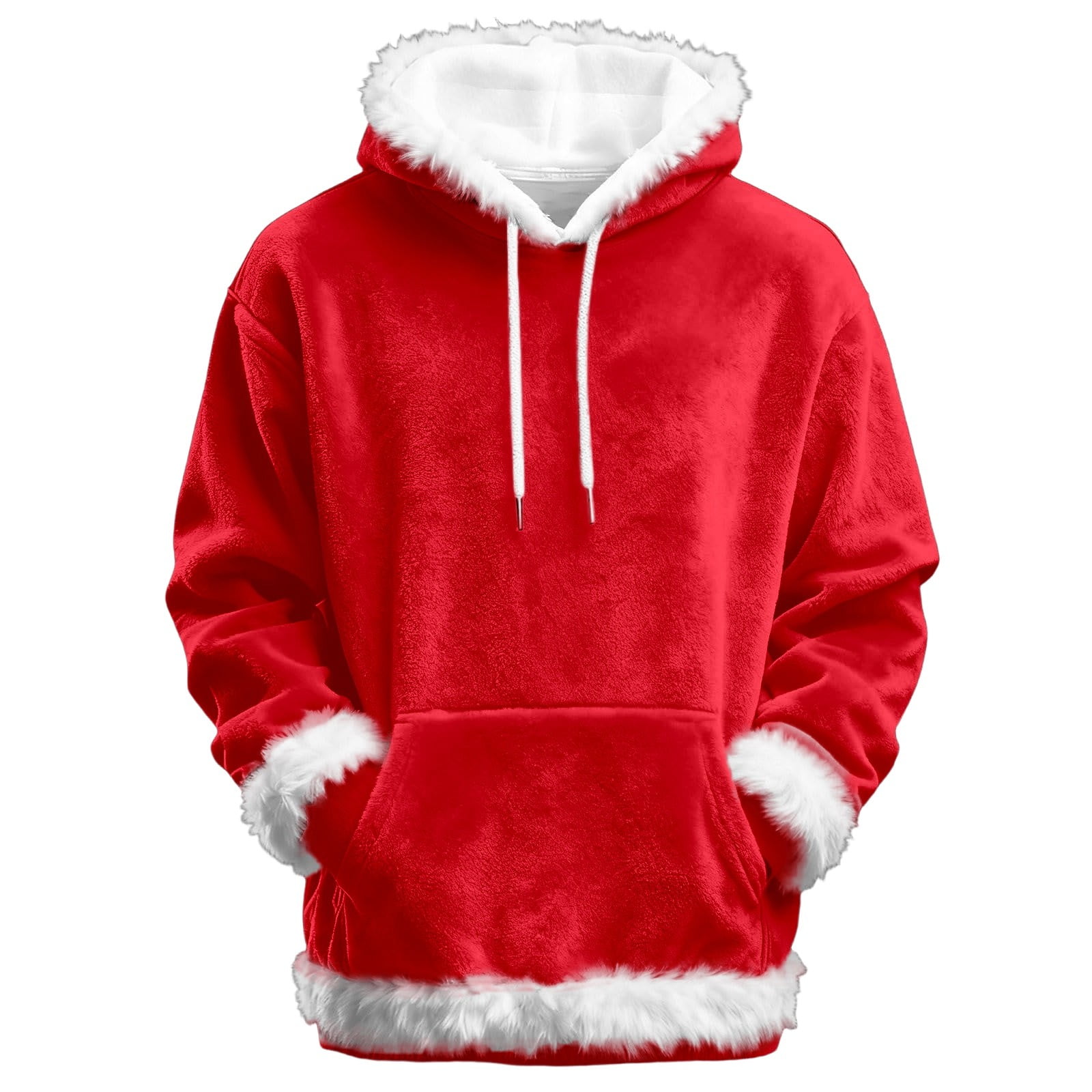 Arlun Fuzzy/Waffle Hoodies for Women Oversized Long Sleeve White Fuzzy ...