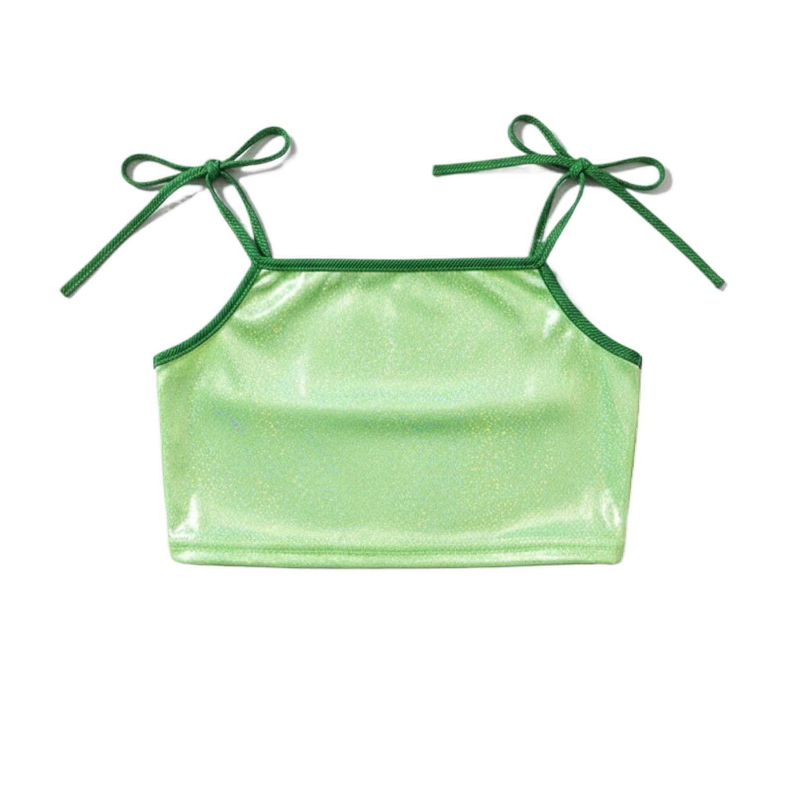 Arlun Girls Adjustable Strap Sequins Print Cami Vests Square Neck ...