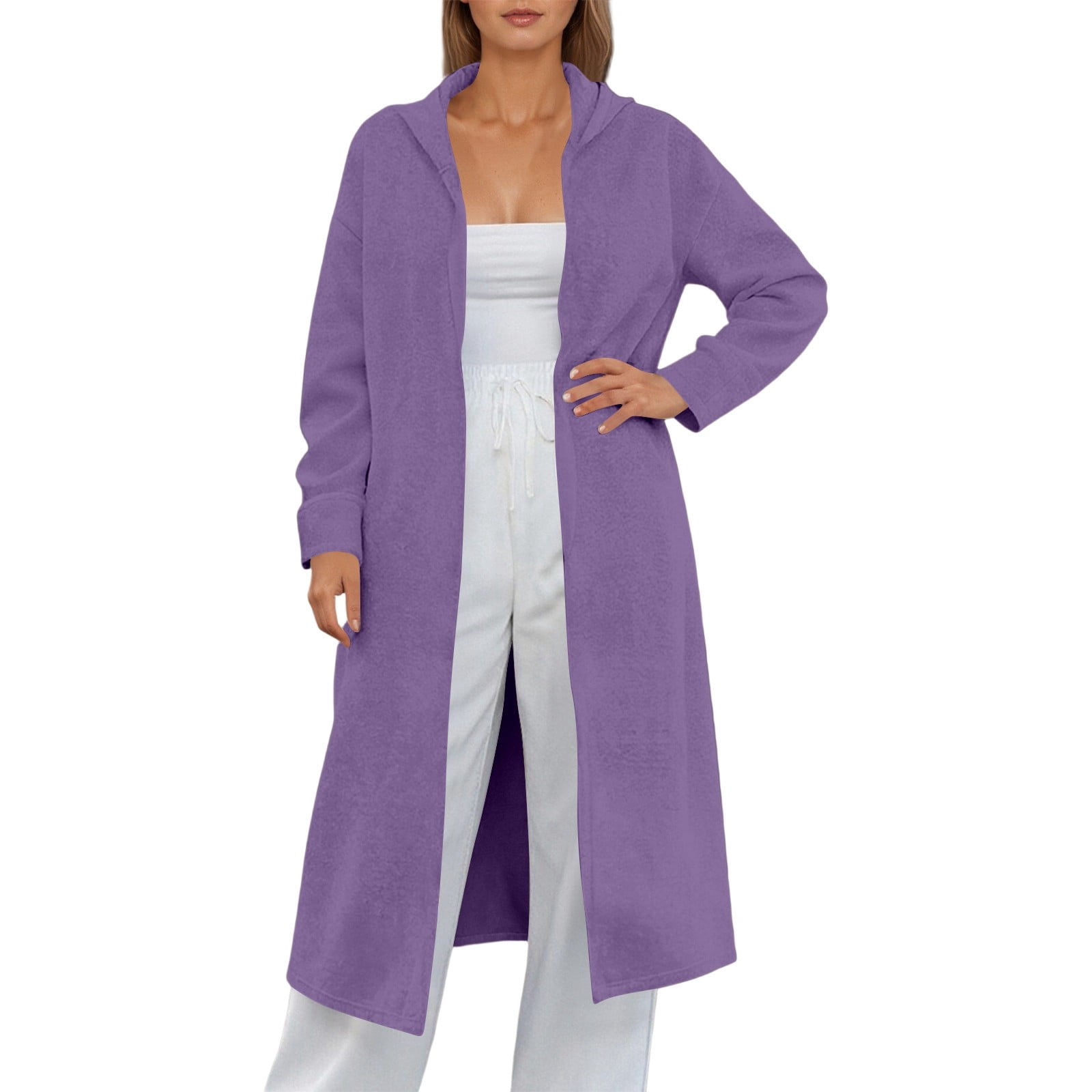 Arlun Long Hoodies Lightweight Cardigans for Women Open Front Loose ...