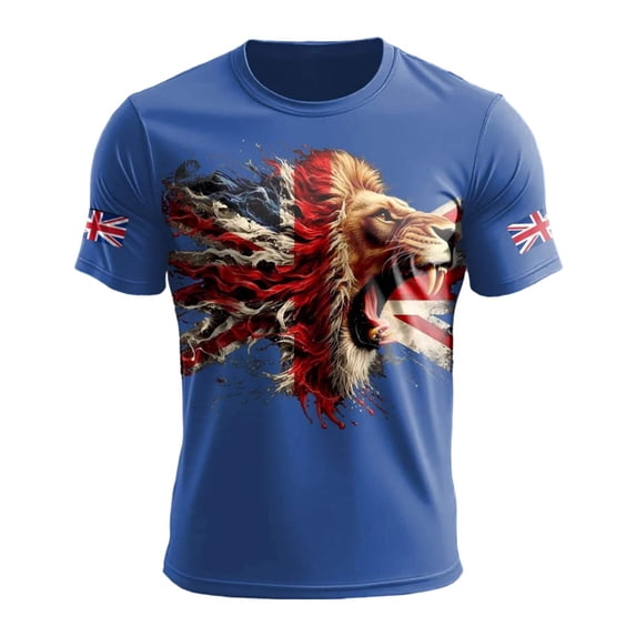 Arlun Men's British Flag Printed Short Sleeve T-Shirts Summer ...