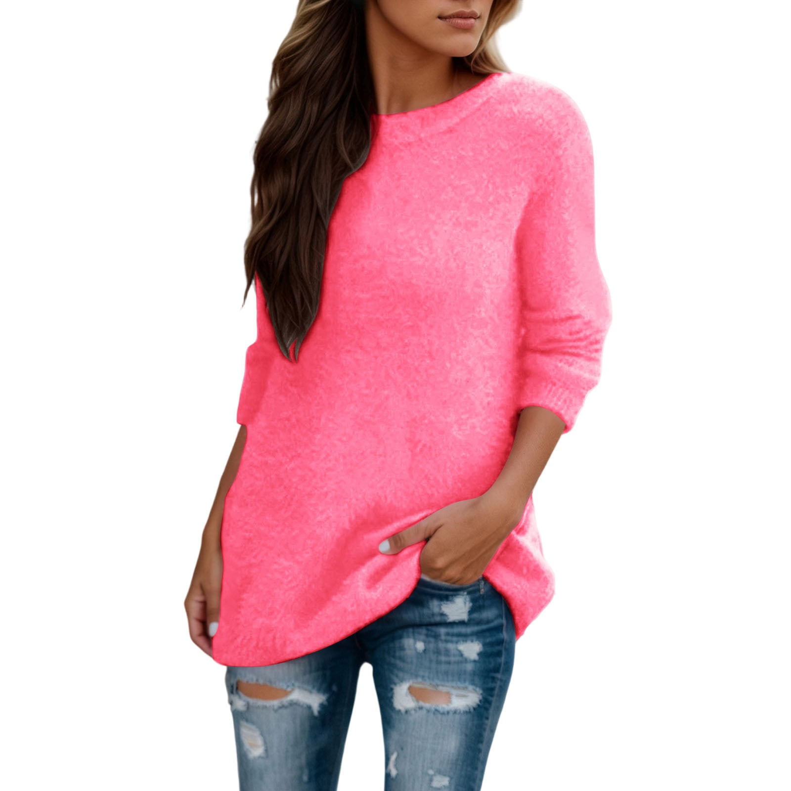 Arlun Oversized Pullover Sweaters for Women Trendy Crewneck Long Sleeve ...