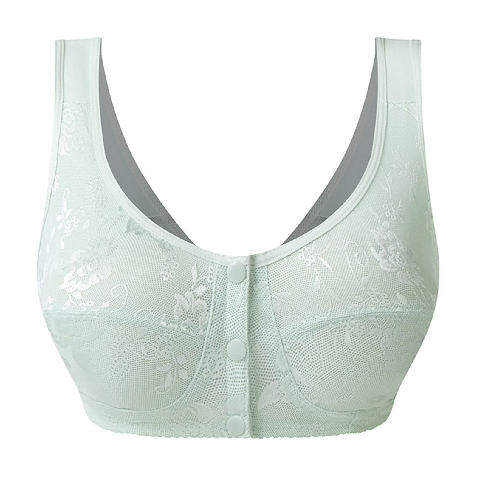 Arlun,Plus Size Wireless Bras Lightly Front Button Bras for Older Women ...