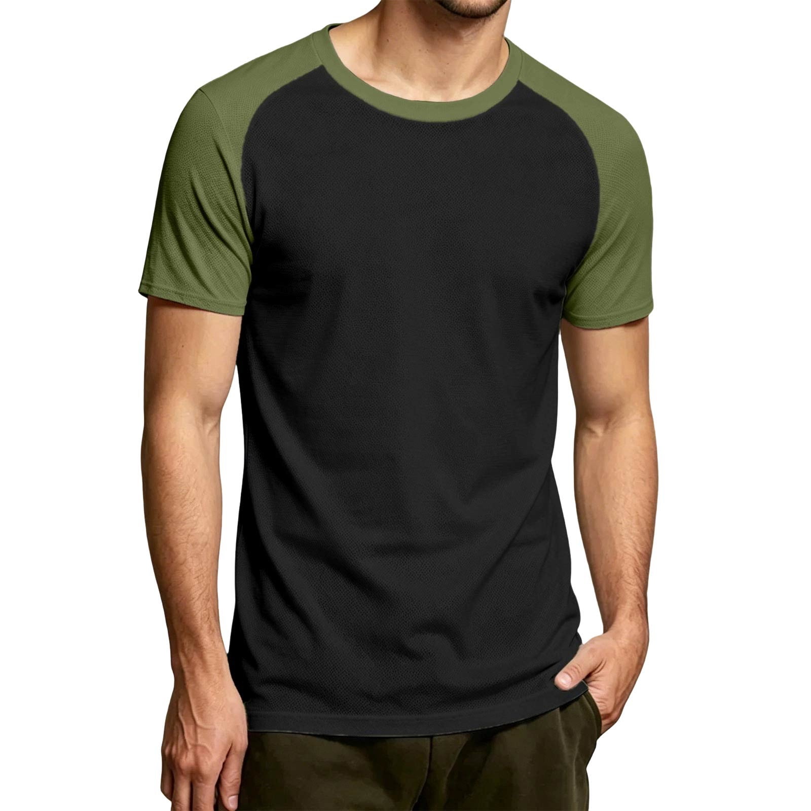 Arlun Short Sleeve Workout T Shirts for Men Classic Crewneck Raglan ...