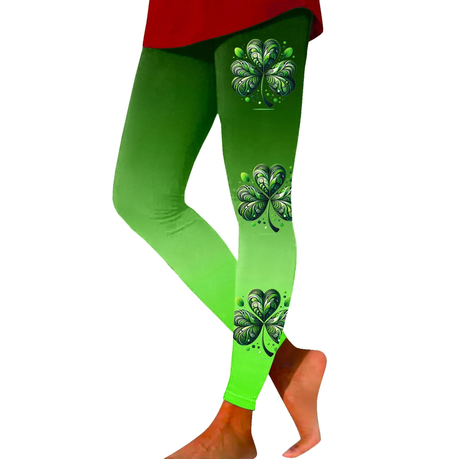 Arlun St. Patrick's Day Leggings for Women Shamrock Print High Waisted ...