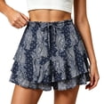 Arlun Summer Floral Boho Mini Skirts for Women Vintage Drawstring ...