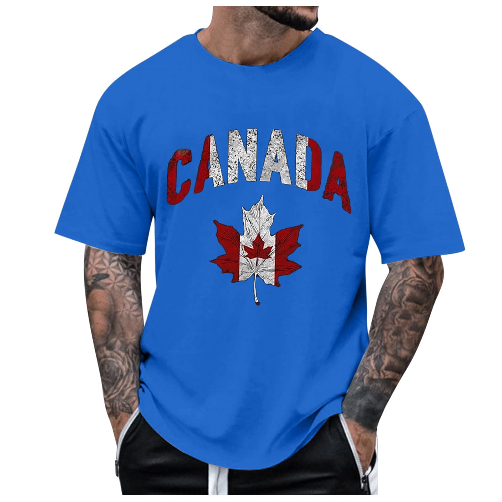 Arlun Summer Mens Graphic T-Shirts Canada National Day Celebration ...