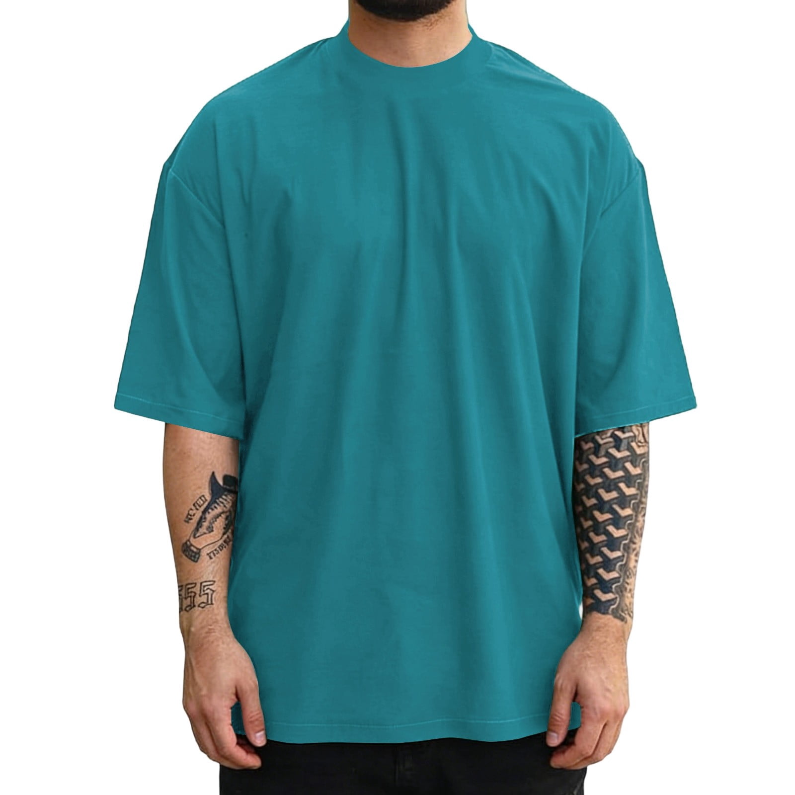 Arlun Summer Solid Color Big and Tall T-Shirts for Man Oversized ...