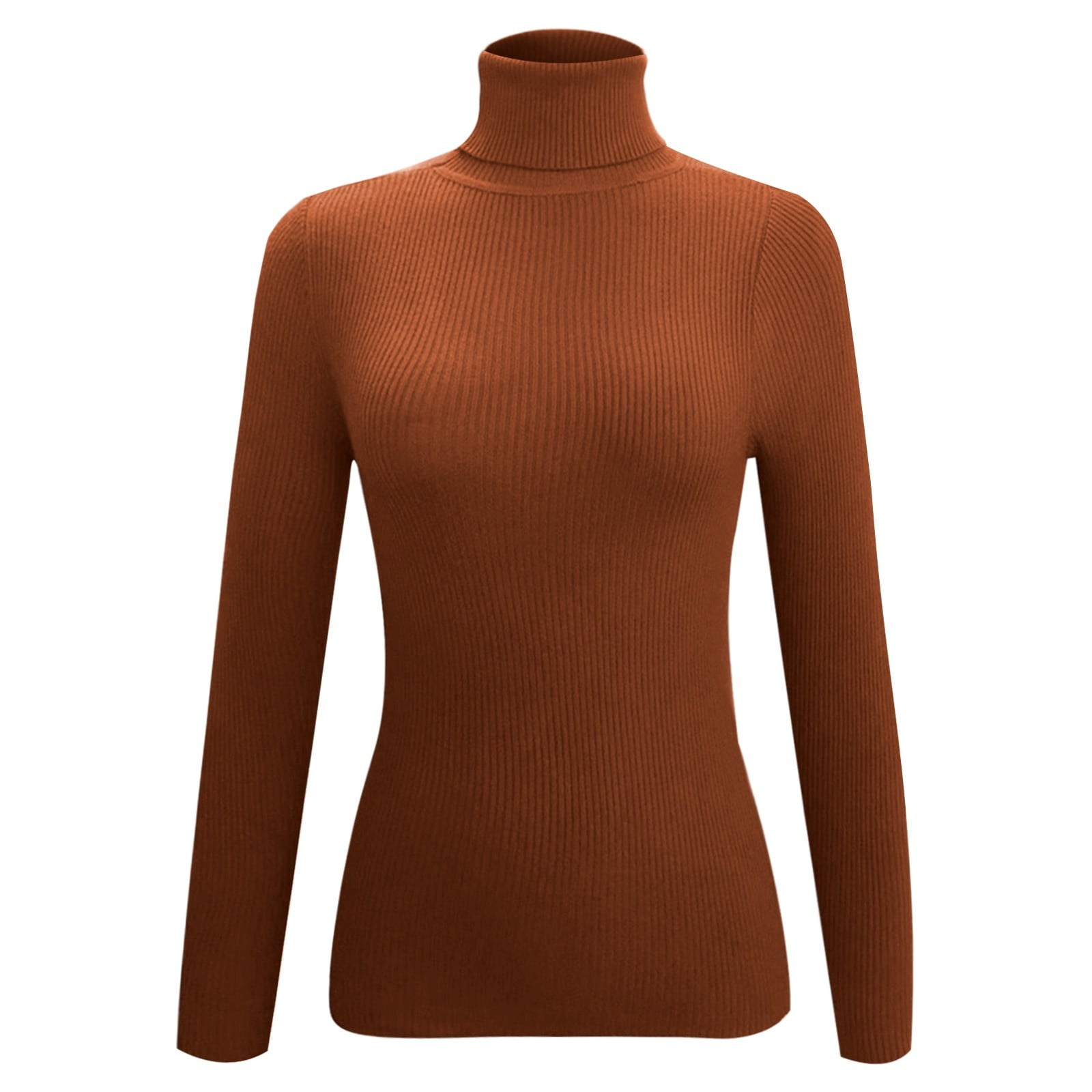 Arlun Turtleneck Ribbed Sweaters for Women Cute Solid Color Knitted ...