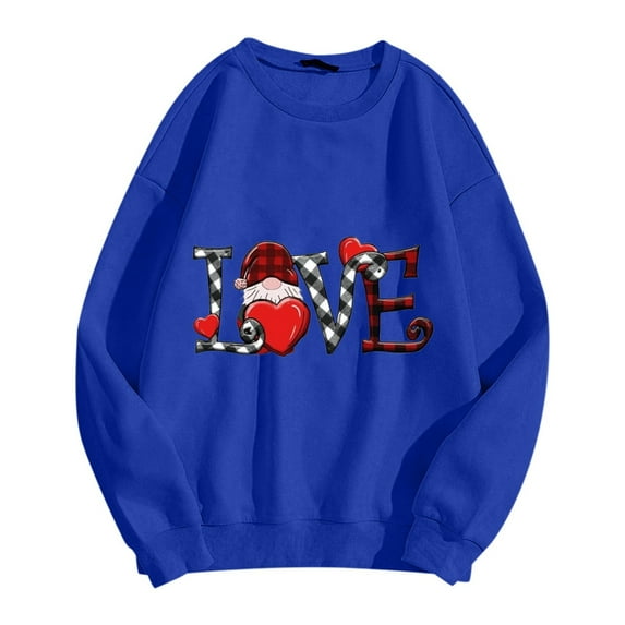 Arlun Valentine's Day Funny Graphic Sweatshirts Crew Neck Long Sleeve ...