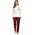 Arlun Valentine's Day Pajamas for Couples Set Funny Heart Letter A-Y Graphic Long Sleeve ...
