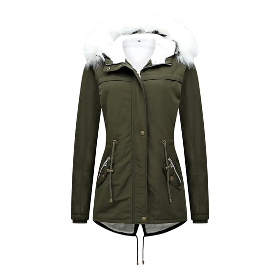 Arlun Winter Warm Coats for Women Snow Ski Lined Military Jackets ...