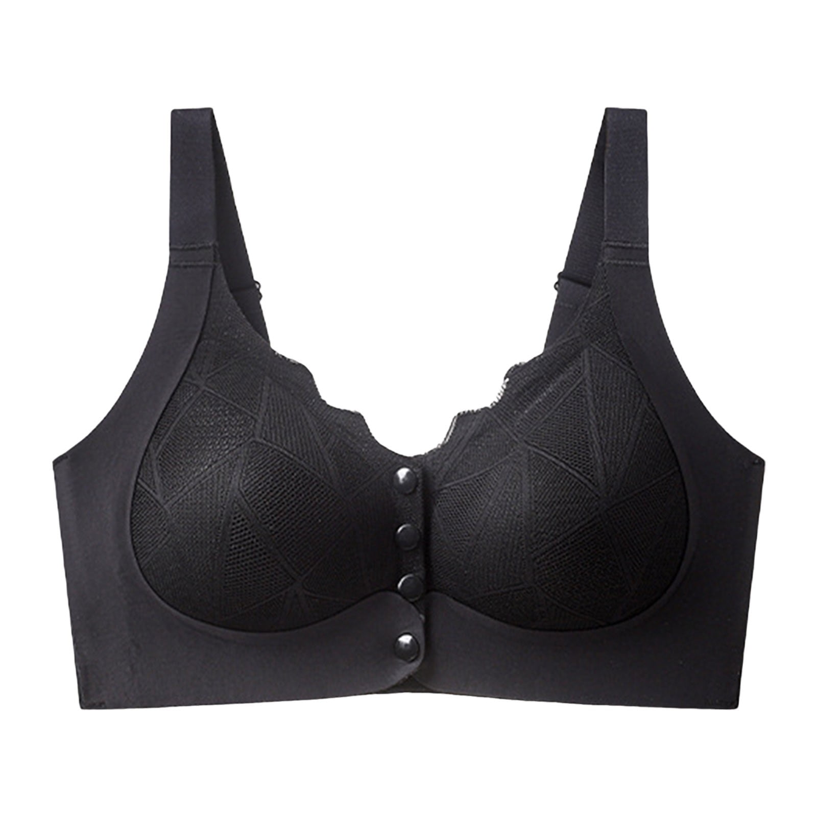 Arlun,Wireless Button Front Closure Nursing Bras for Women Thin Push up ...