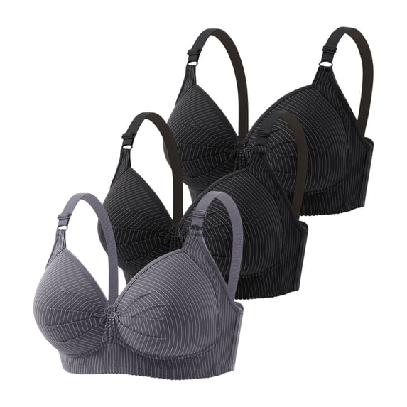 Arlun,Women's 3Pcs Set Wireless Bras Push up Supportive Breathable Bra ...