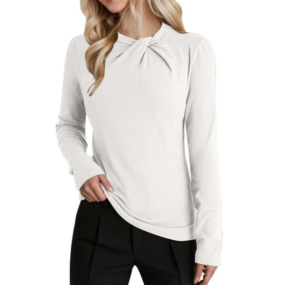 Arlun,Women's Basic Plain Long Sleeve T Shirt Casual Plus Size Soft ...