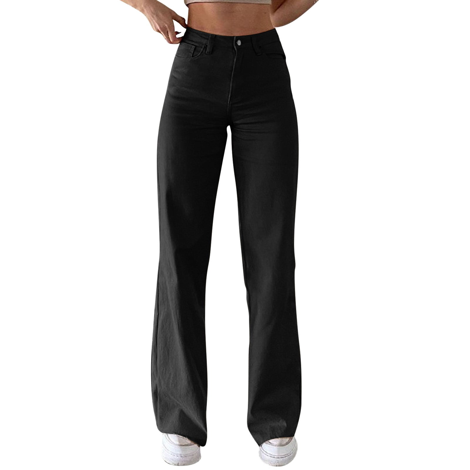Arlun,Women's Bell Bottom Jeans High Waisted Straight Leg Stretchy Y3k ...