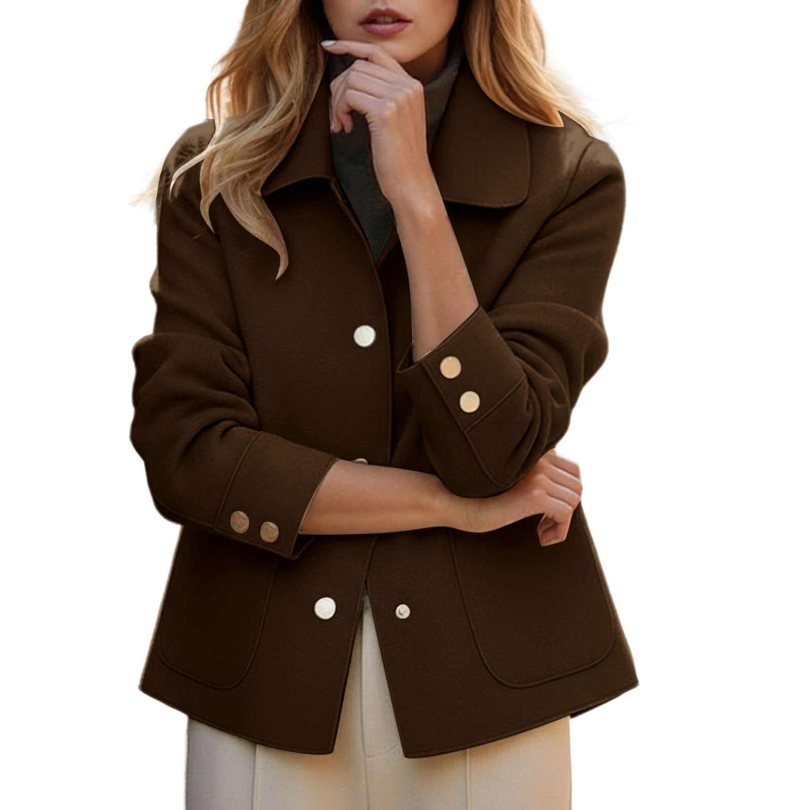 Arlun Women's Business Casual Jackets Minimalist Double Faced Button ...