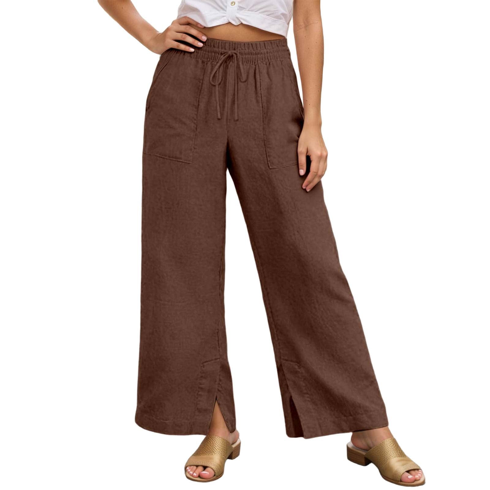 Arlun Women's Casual Wide Leg Pants with Elastic Waist and Drawstring ...