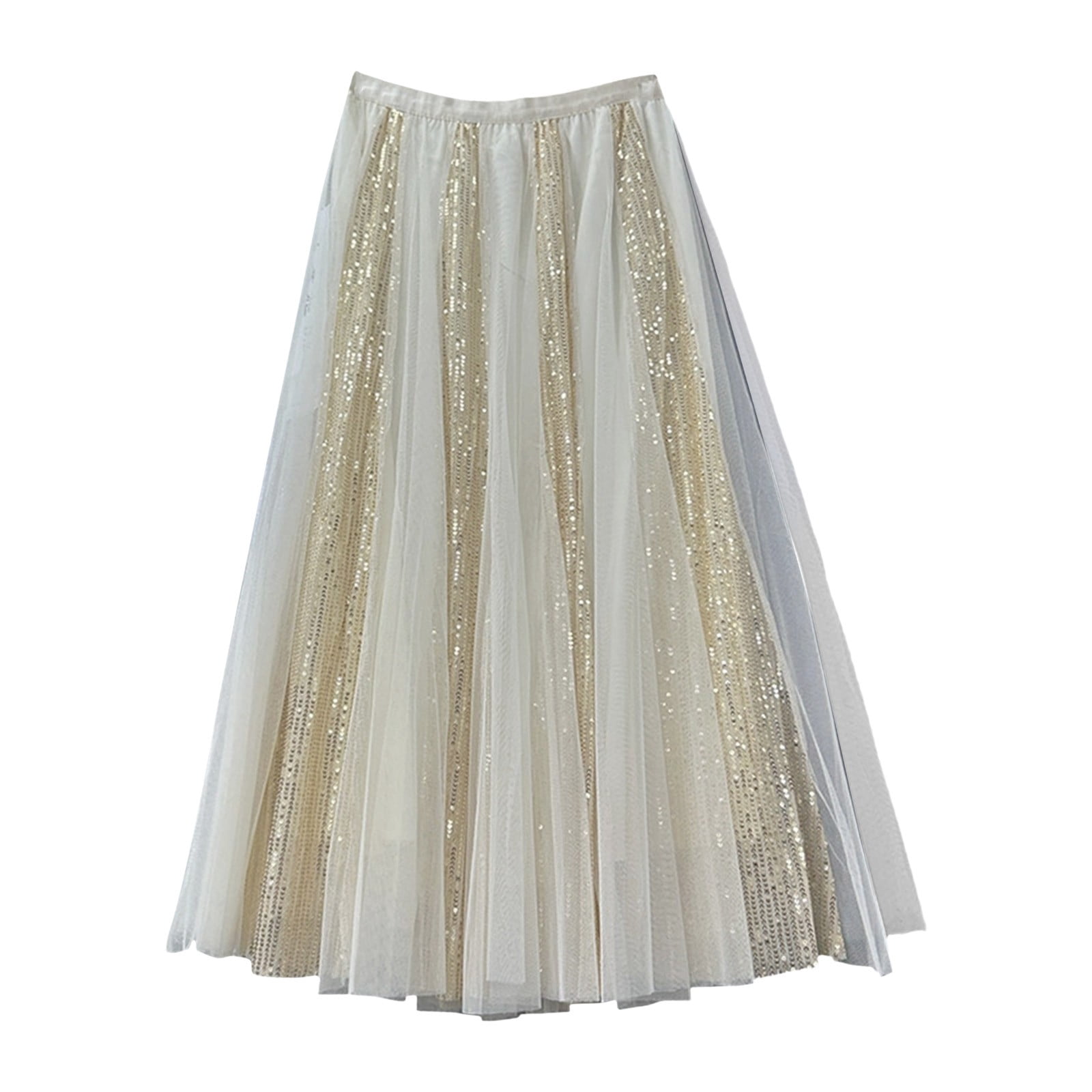 Arlun Women's Lace Mesh A-Line Prom Skirts with Sequin High Waist Long ...