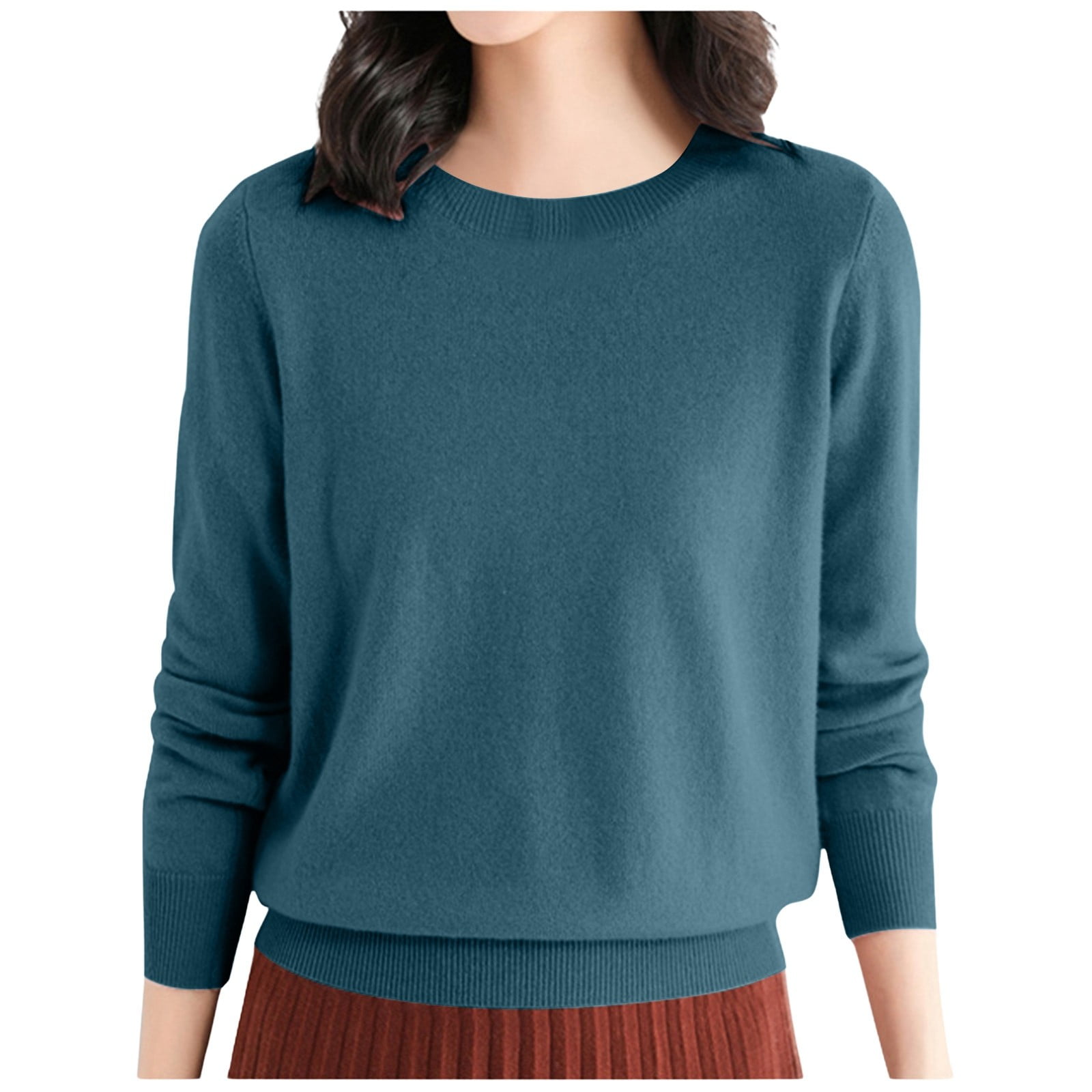 Arlun Women's Lightweight Cashmerel Sweaters Crewneck Long Sleeve ...
