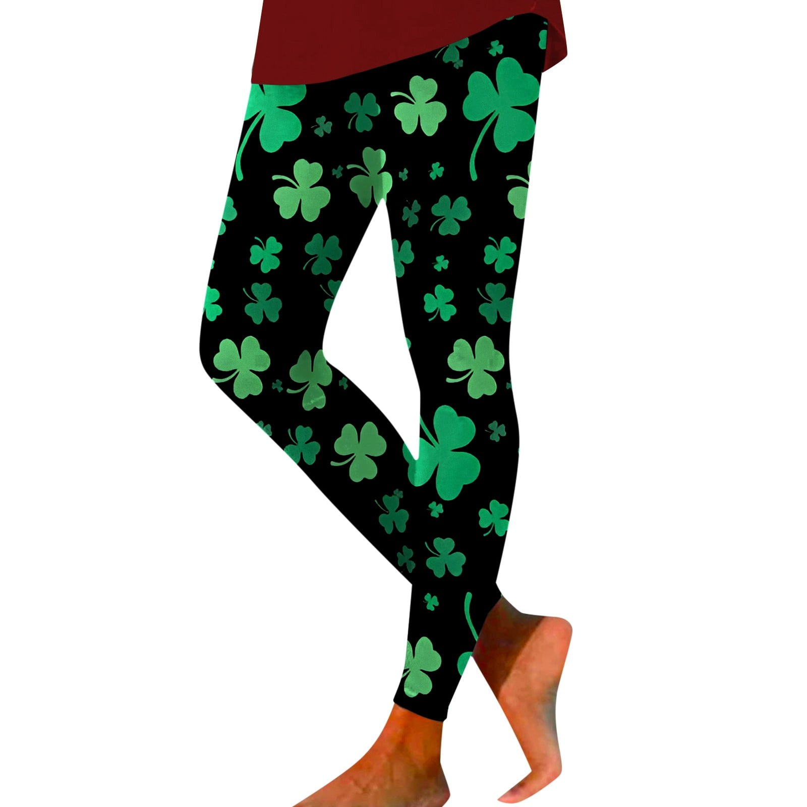 Arlun Women's St. Patrick's Day Leggings Shamrock Printed Irish Green ...