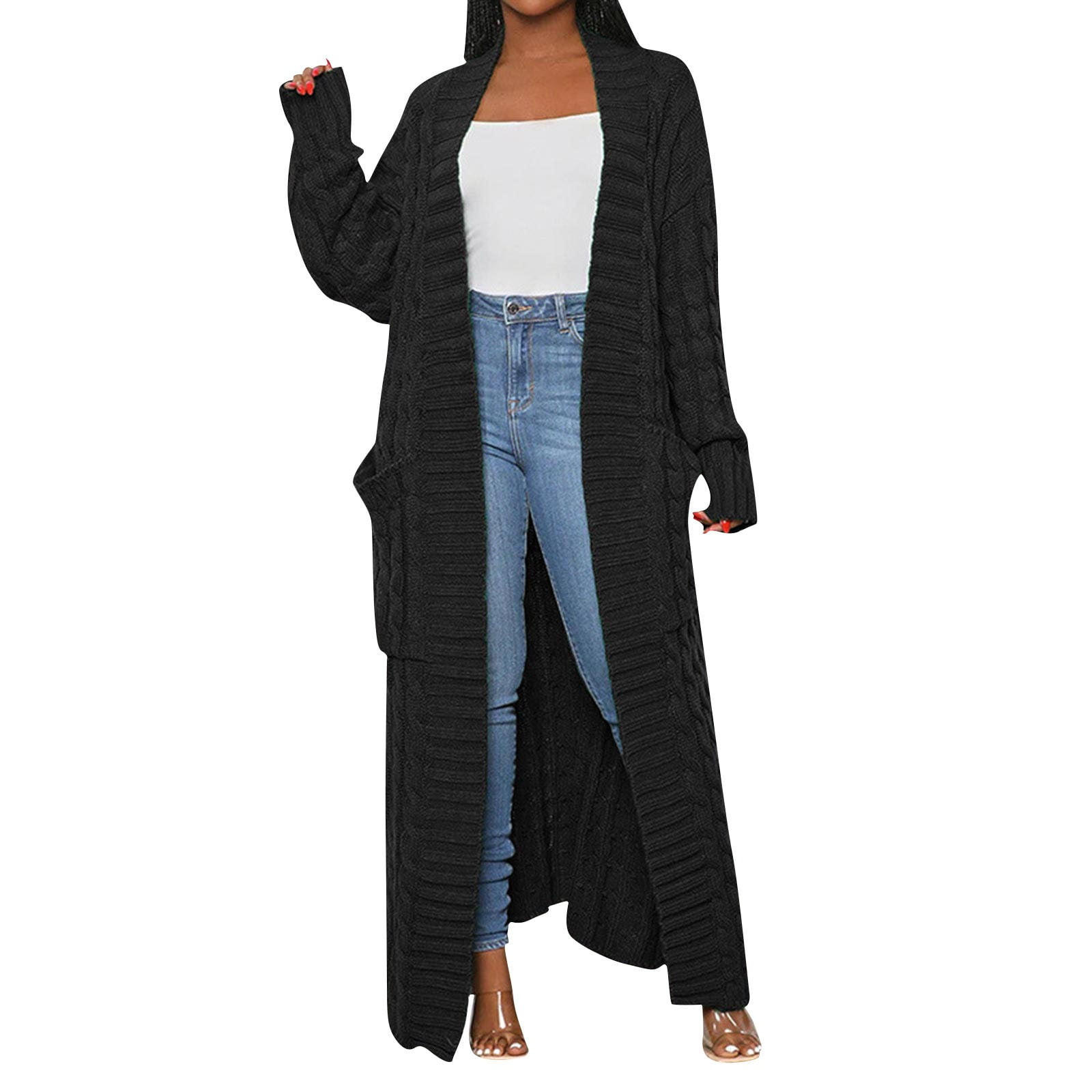 Arlun Women's Thin Stylish Cable Knit Cardigan Sweaters Long Sleeve ...