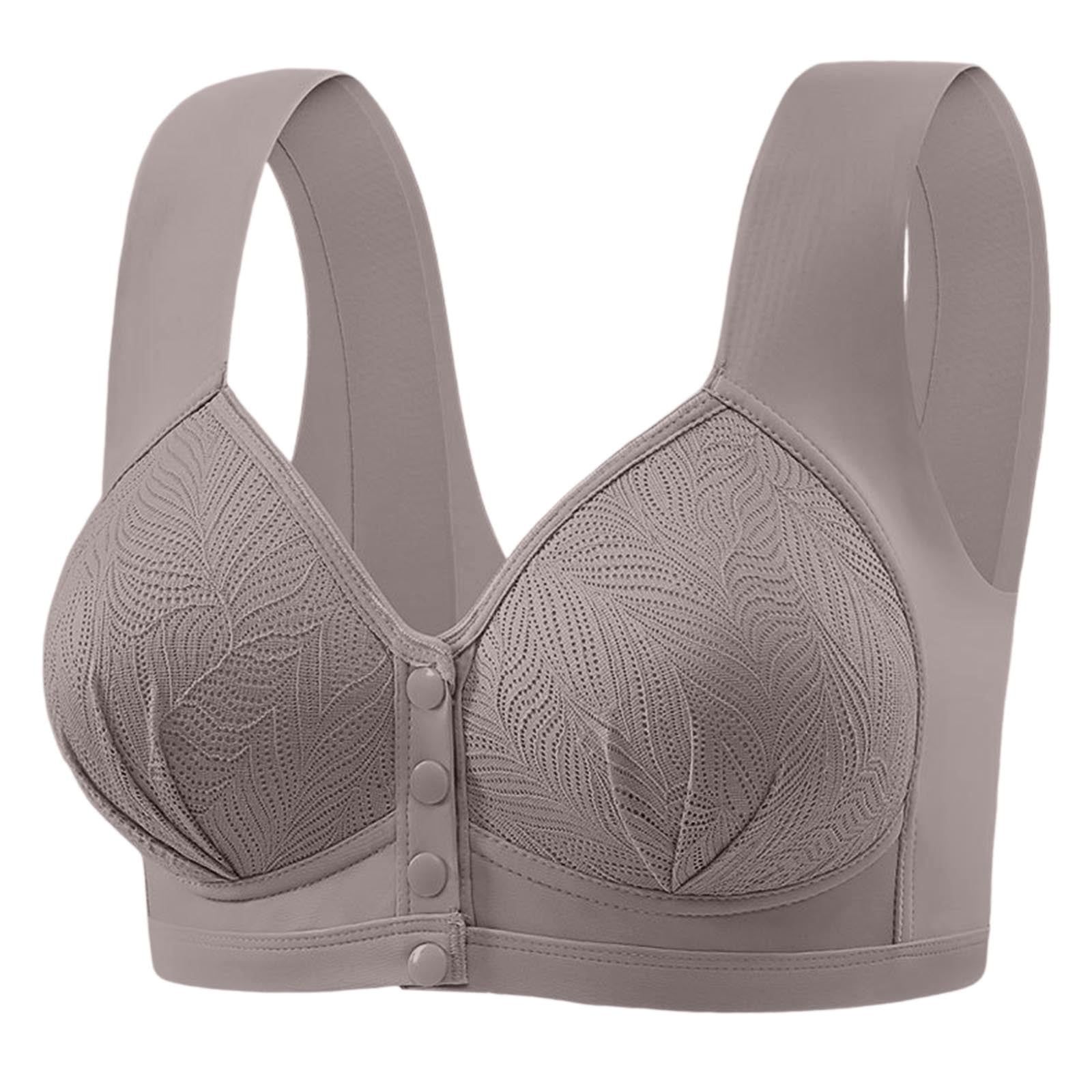 Arlun,Women's No Underwire Front Button Bras Full Coverage Wireless ...